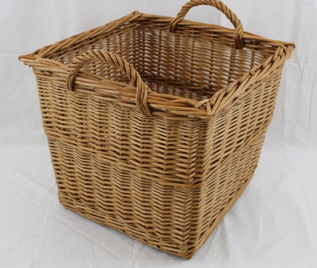 Tapered Square Log Basket - Randed Weave | Hastingwood Basket Works