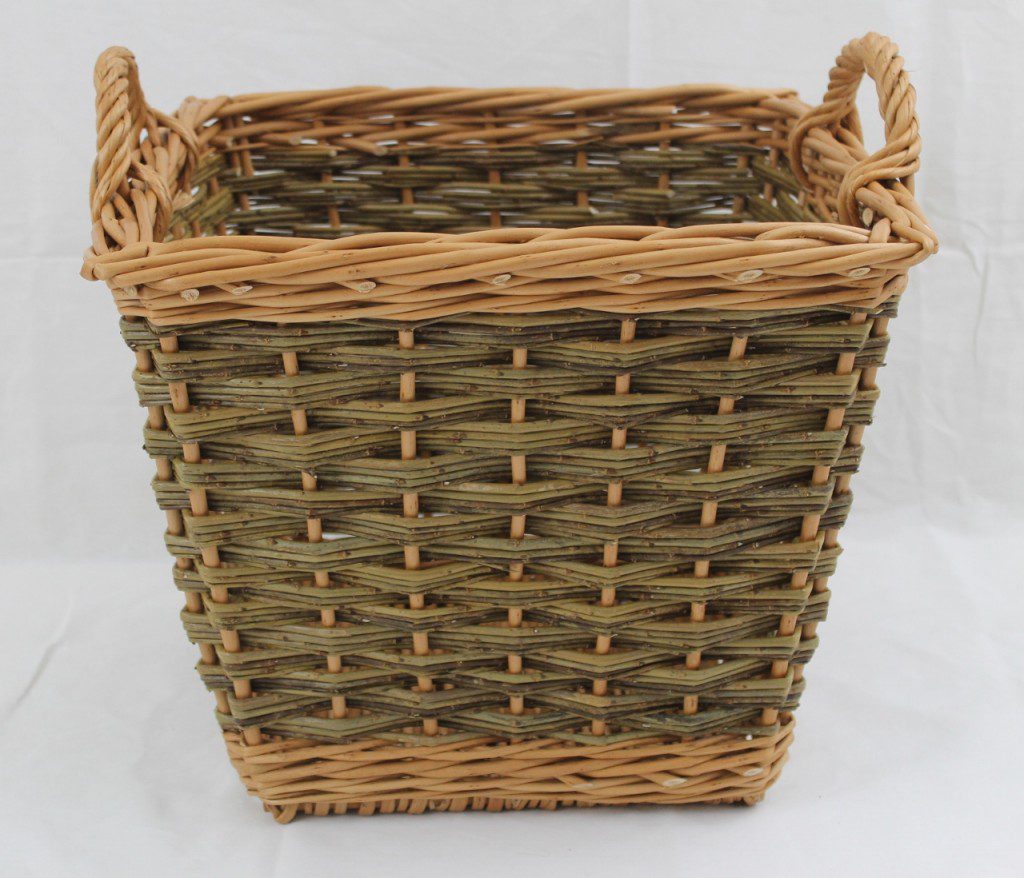 Tapered Square Log Basket - Slewed Weave | Hastingwood Basket Works